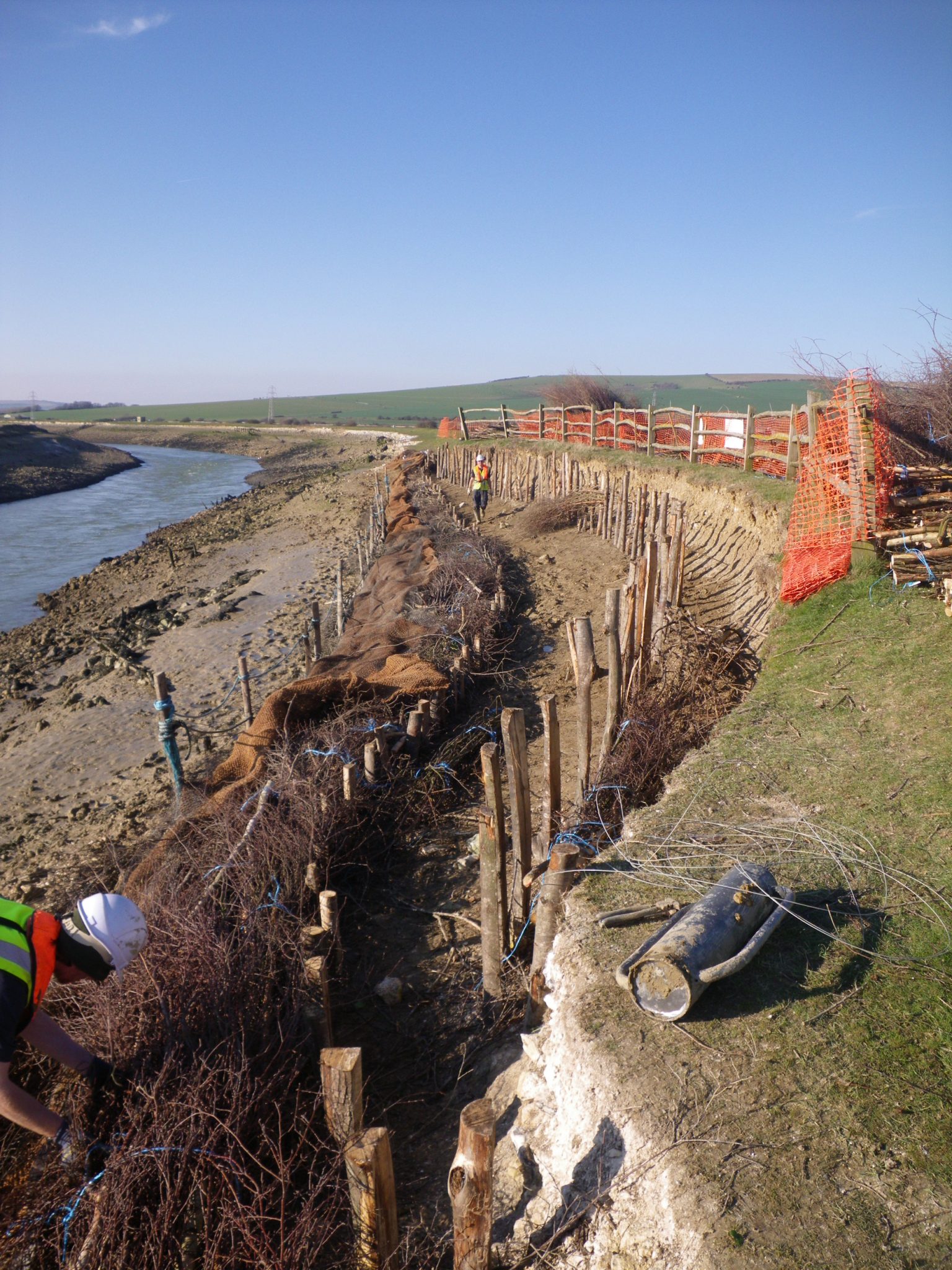 River Ouse nr Piddinghoe - Erosion control - Cain Bio Engineering