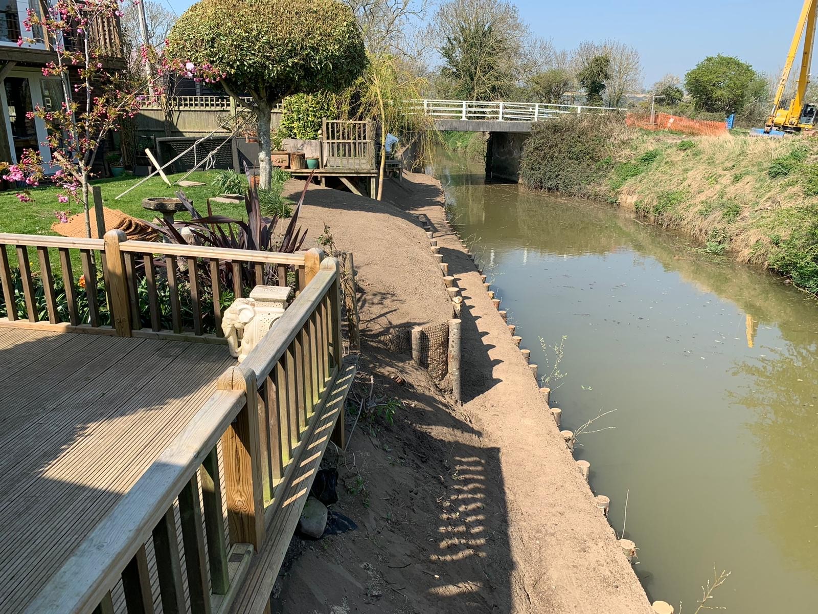 River Brede - Geotechnical bank stabilisation - Cain Bio Engineering